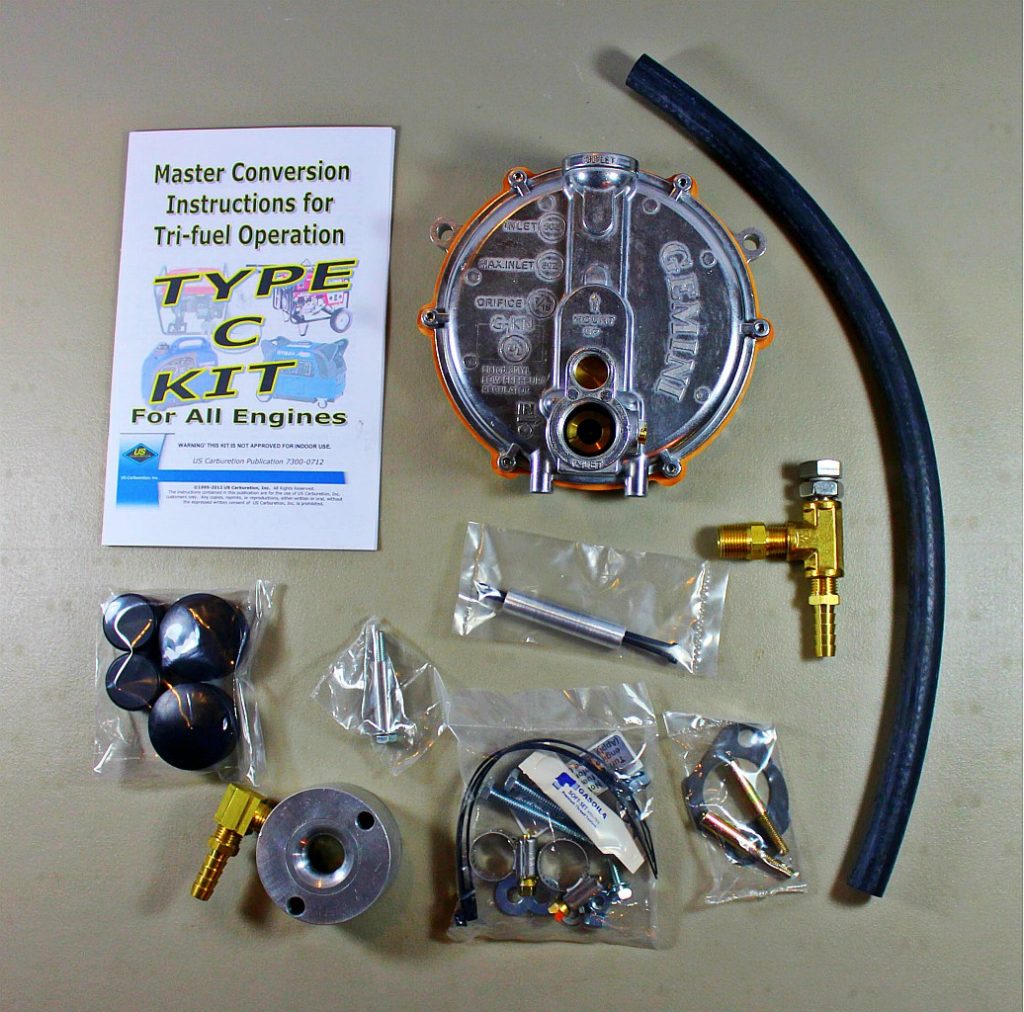 Type C Kit-Tri-Fuel Conversion Kit (Low Pressure Propane, Natural Gas ...